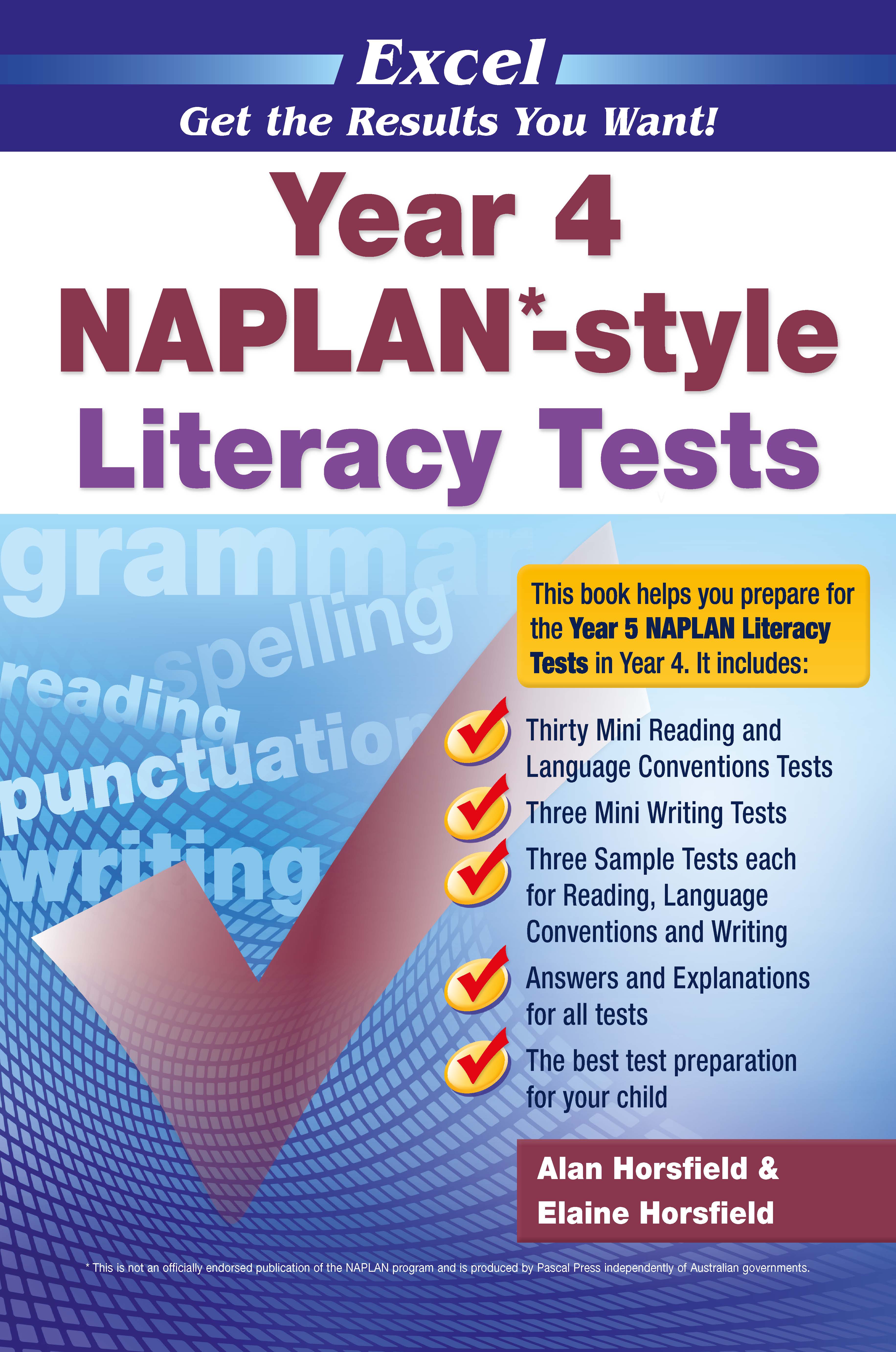 Excel NAPLAN*-style Literacy Tests Year 4