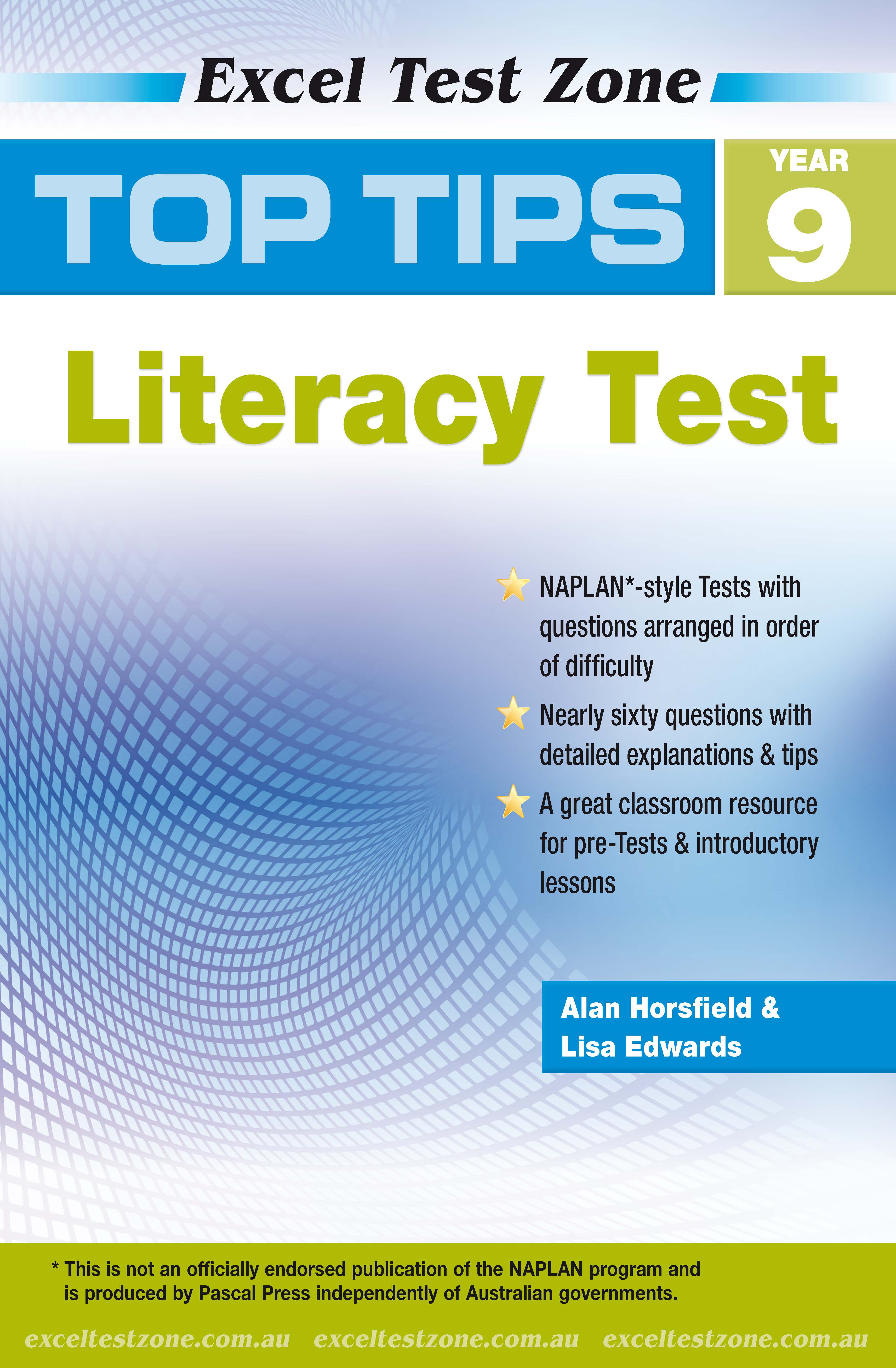 Excel Test Zone Top Tips NAPLAN*-style Literacy Test Year 9